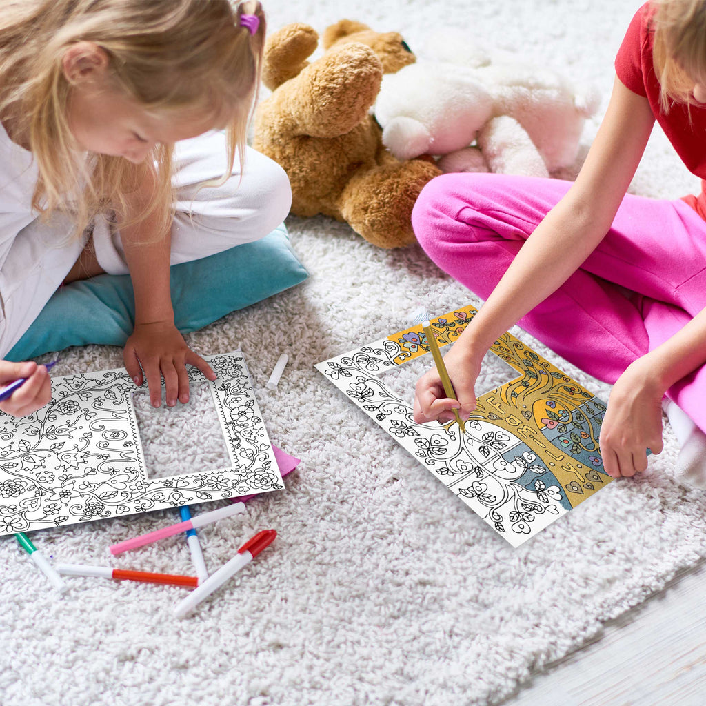 Coloring Matboard, Colored Pencils, & Picture Frame Kit – Crescent Creative